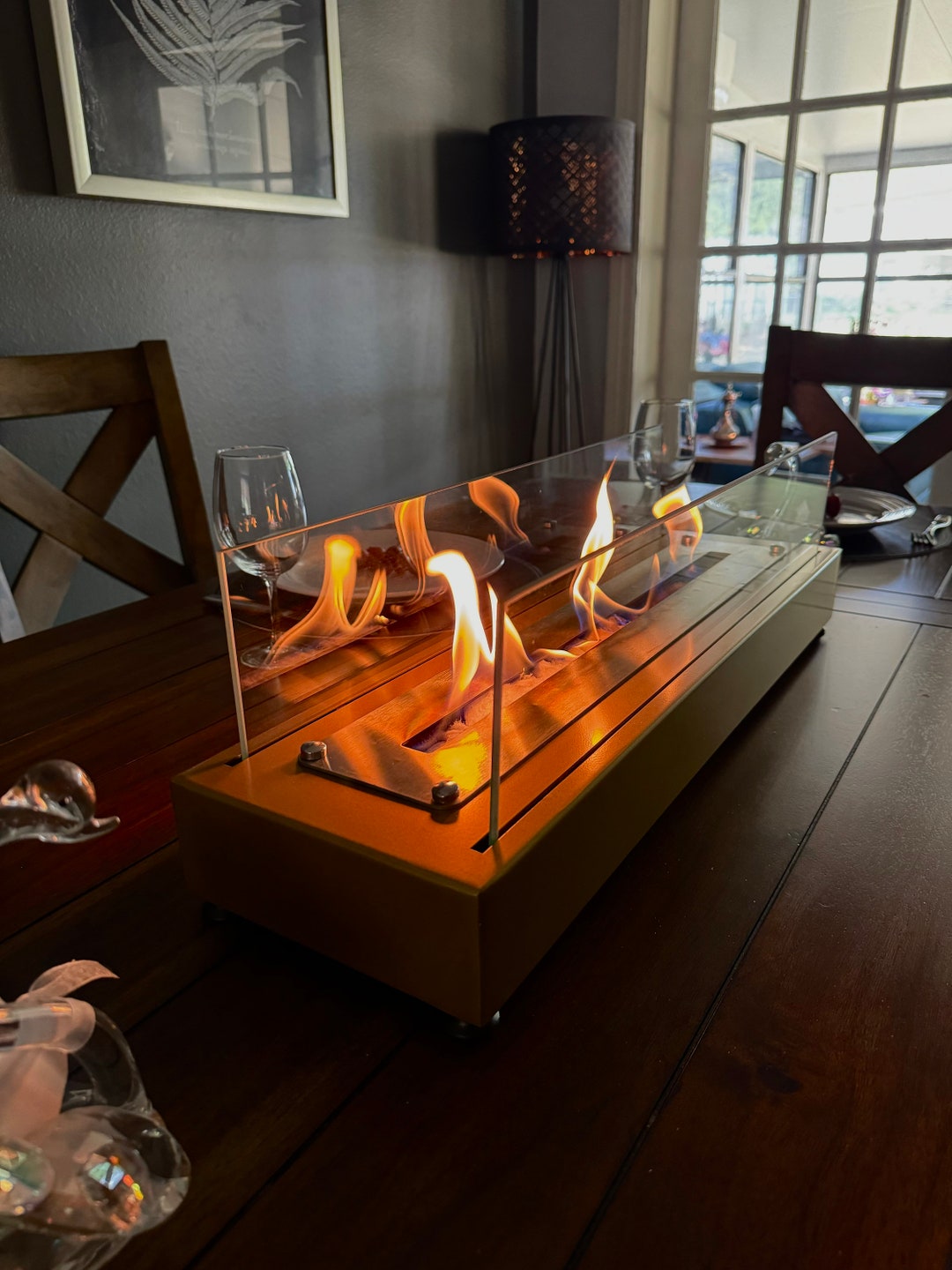 Table Top Fireplace - Goldenrod Mega Handmade Table Top Fire Pit - Bio ...