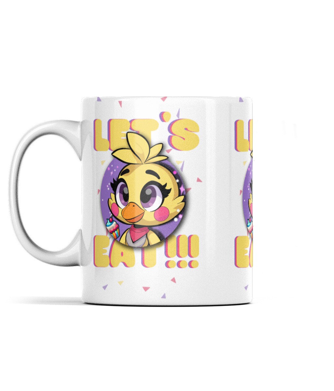 Let's Eat Borderless Cartoon Cute Pastel Adorable Animatronic Chica ...