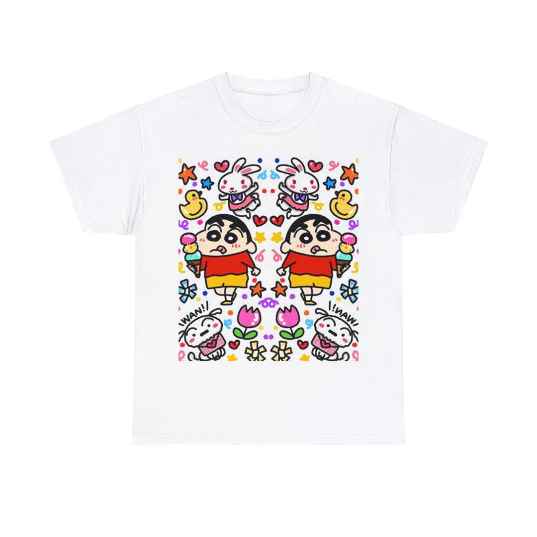 Crayon Shin Chan Retro Japanese Fitted Short Sleeve Tee,funny Anime ...