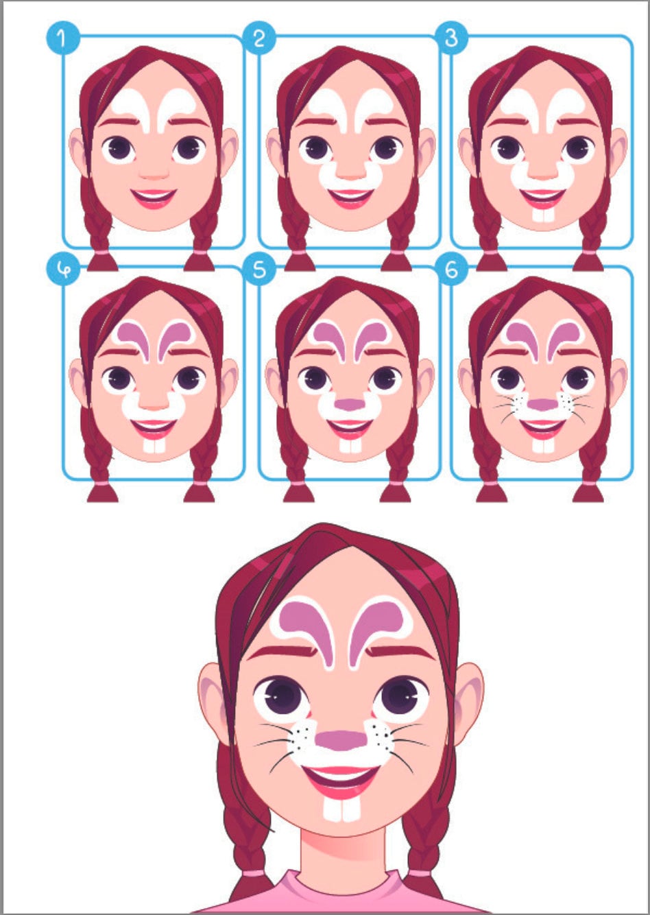 Printable Face Paint Tutorial Color Your Imagination: Embrace 15 Face ...