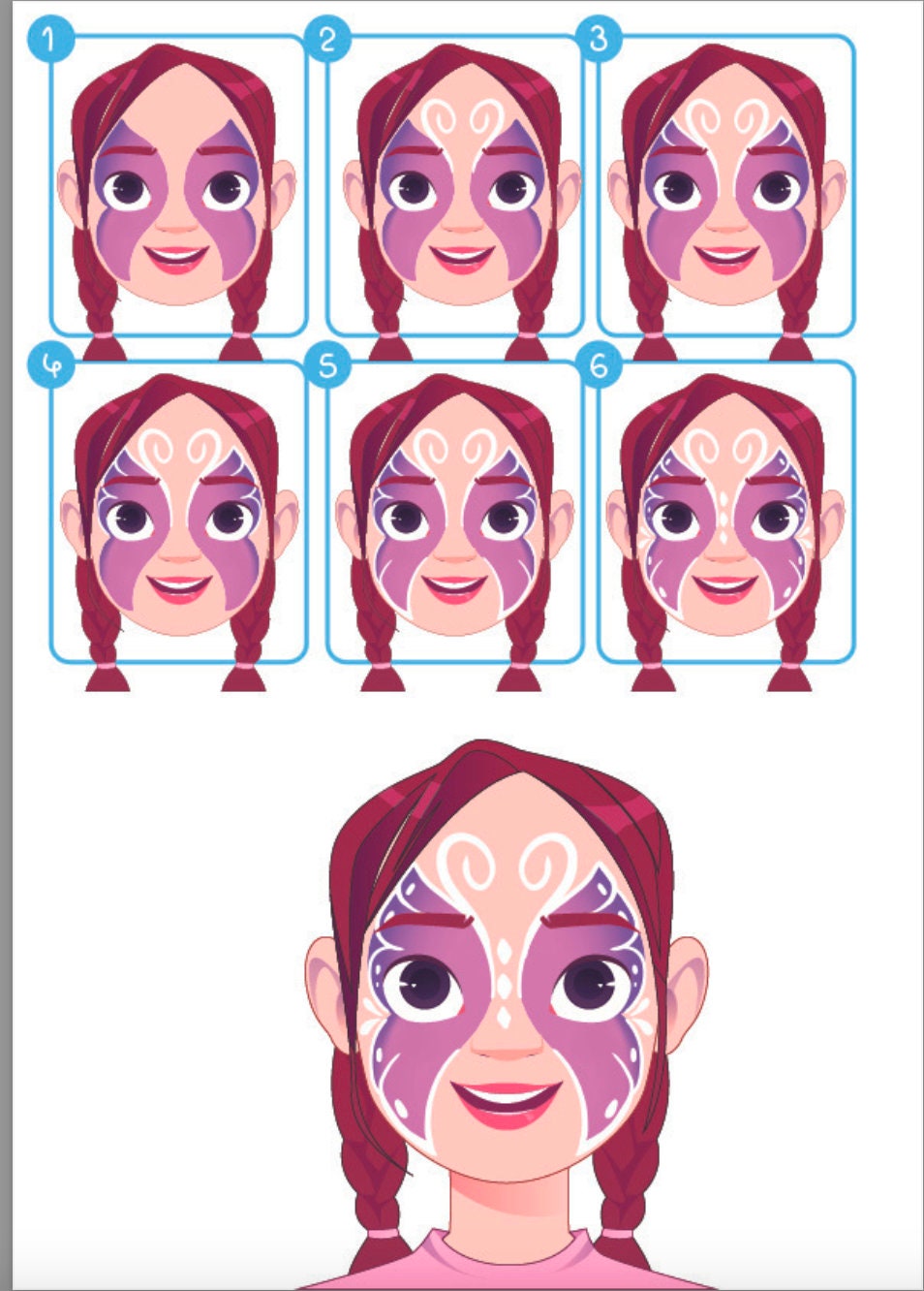 Printable Face Paint Tutorial Color Your Imagination: Embrace 15 Face ...