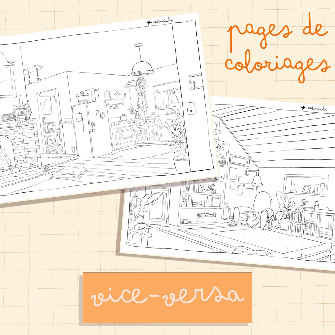 Printable Adult Coloring Sheets, Illustration to Color Vice-versa ...