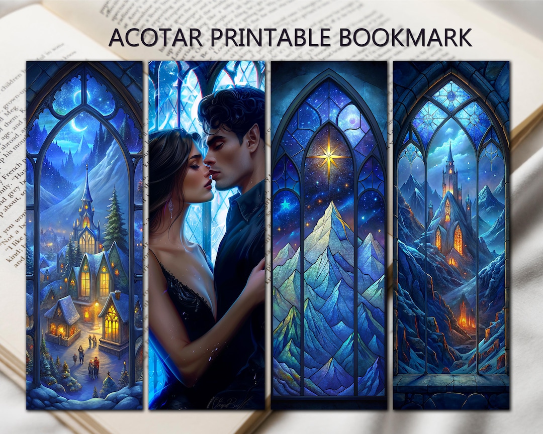 Acotar Bookmark Stained Glass, Acotar Bookmarks Printables, Velaris ...