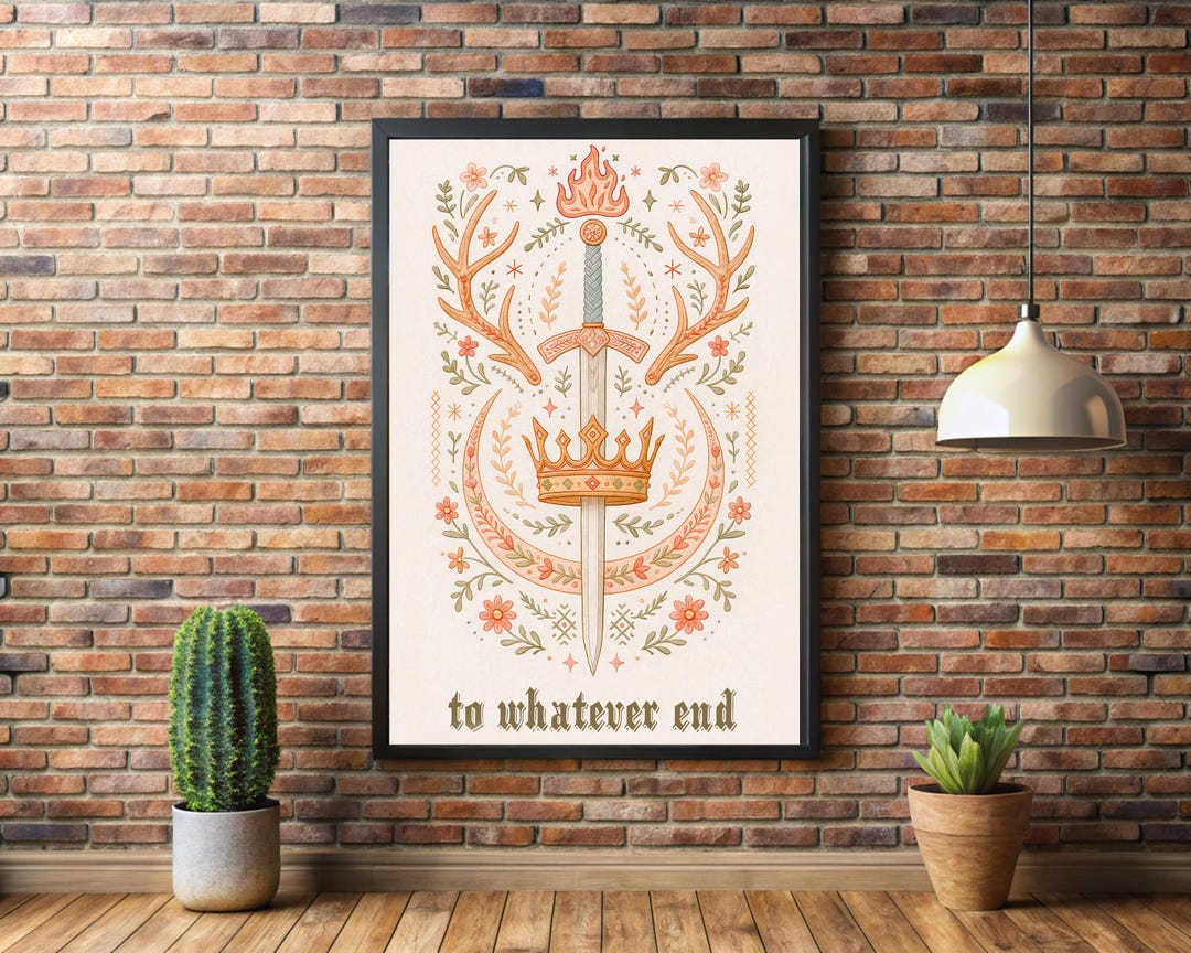 To Whatever End, Throne of Glass Poster, Aelin Galathynius Printable ...