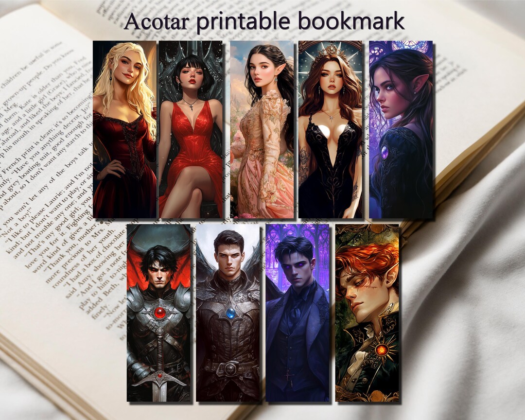 Acotar Bookmarks Printables, SJM Bookmark, Acotar Bookmark Set, A Court ...