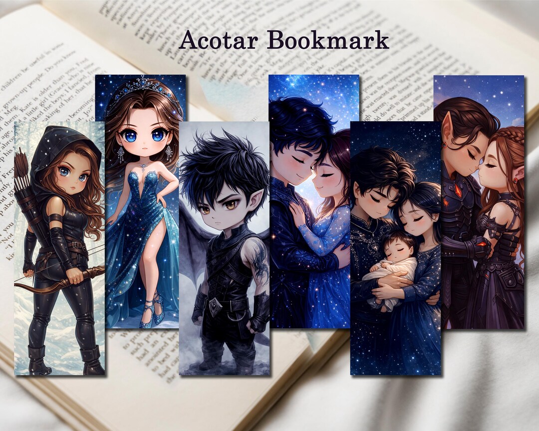 Acotar Bookmarks Printables With Feyre and Rhysand, Nesta and Cassian ...