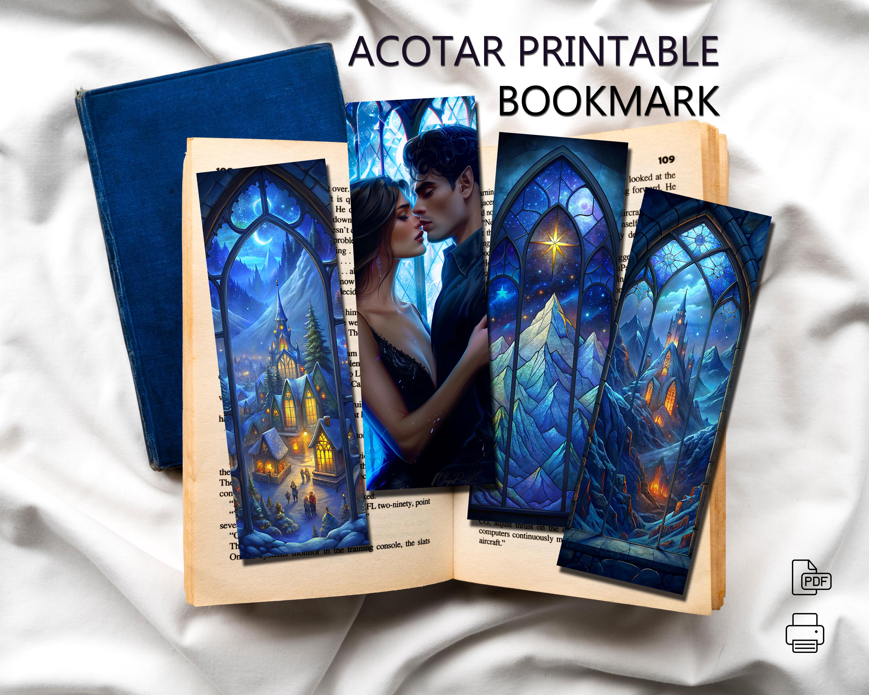 Acotar Bookmark Stained Glass, Acotar Bookmarks Printables, Velaris ...