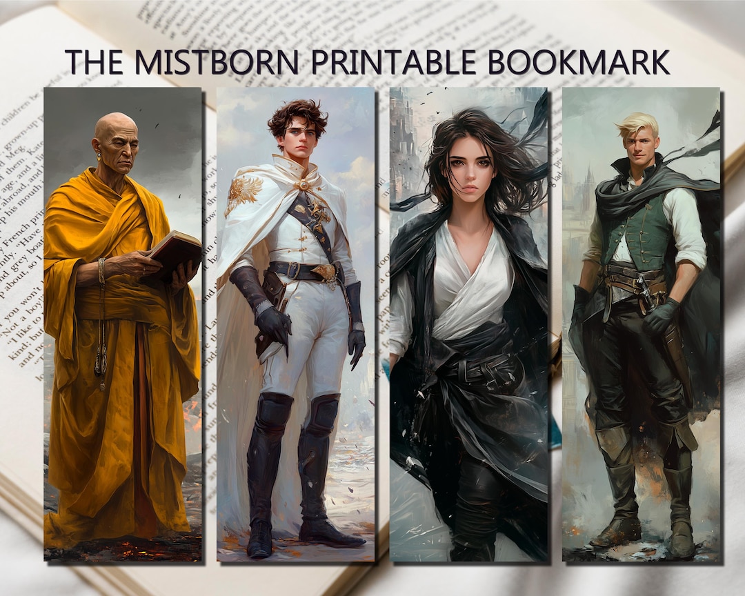 Mistborn Bookmark, Bookmark Printable, Mistborn Art, Printable Digital Bookmark, Book Lover Gift ...