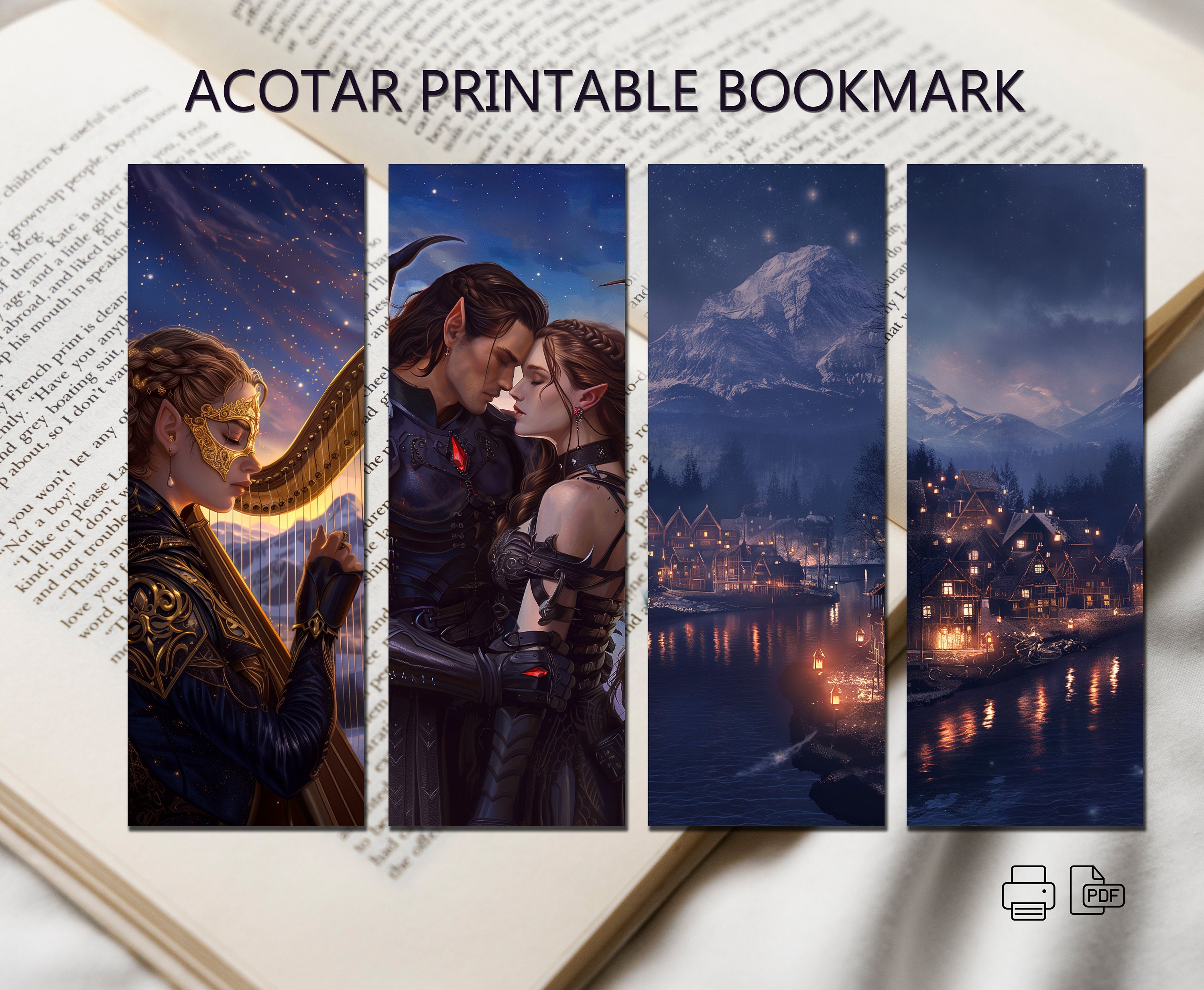 Acotar Printable Bookmark, Acotar Merch, Acotar Book Mark, Nesta ...