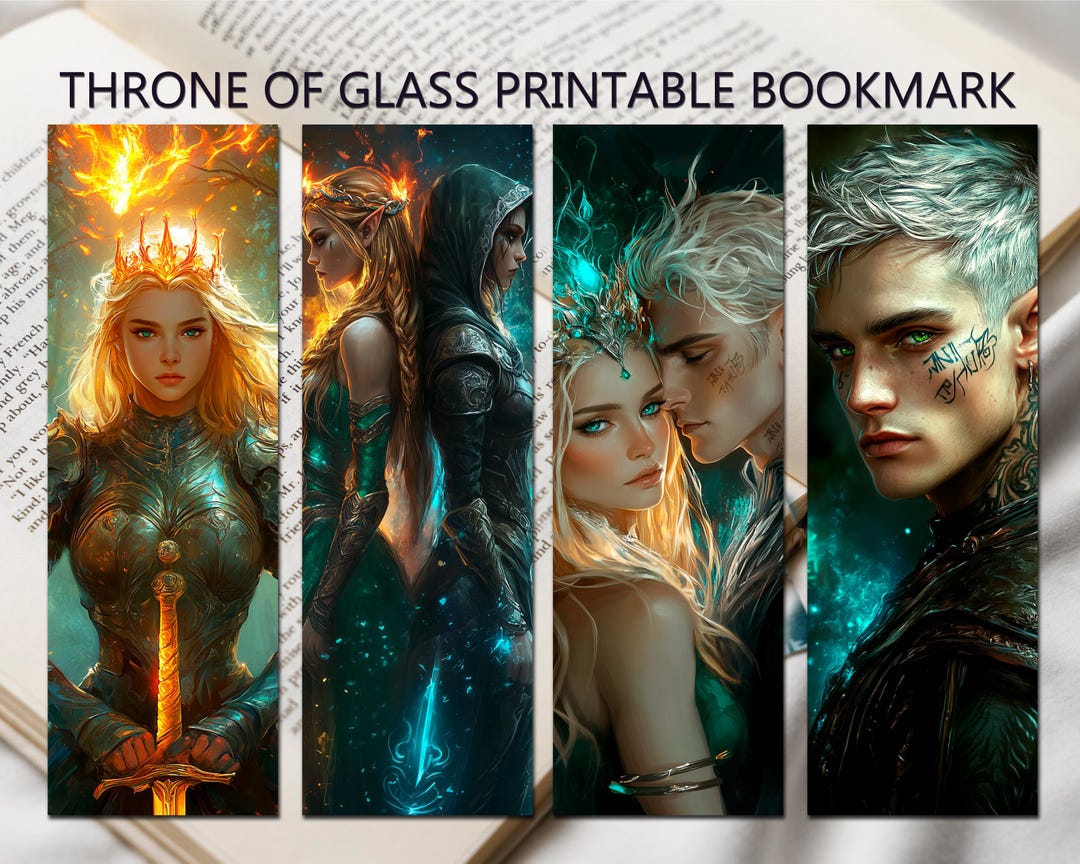 Throne of Glass Bookmarks, Printable Bookmark, Aelin Galathynius and ...