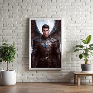 Azriel Shadowsinger Poster, Azriel Acotar Poster, Bat Boys Acotar, Book ...