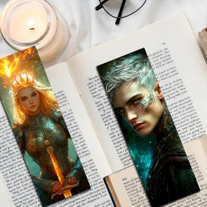 Throne of Glass Bookmarks, Printable Bookmark, Aelin Galathynius and ...