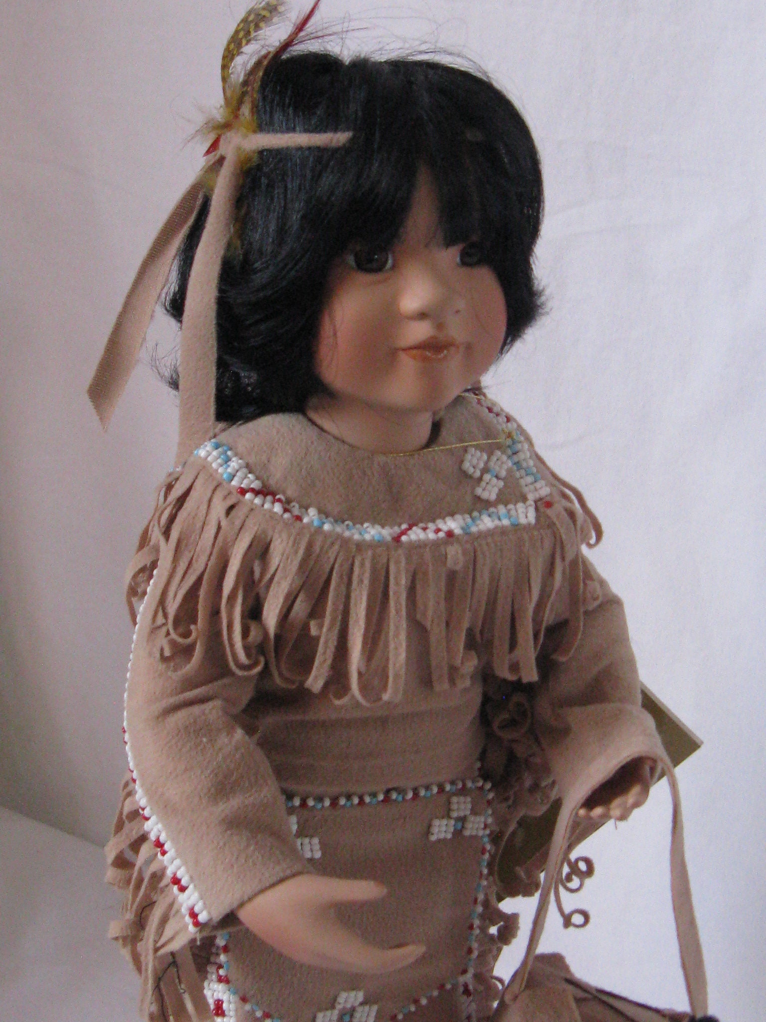 Vintage Quick Fox 18 Porcelain Doll by Linda Mason Native American ...