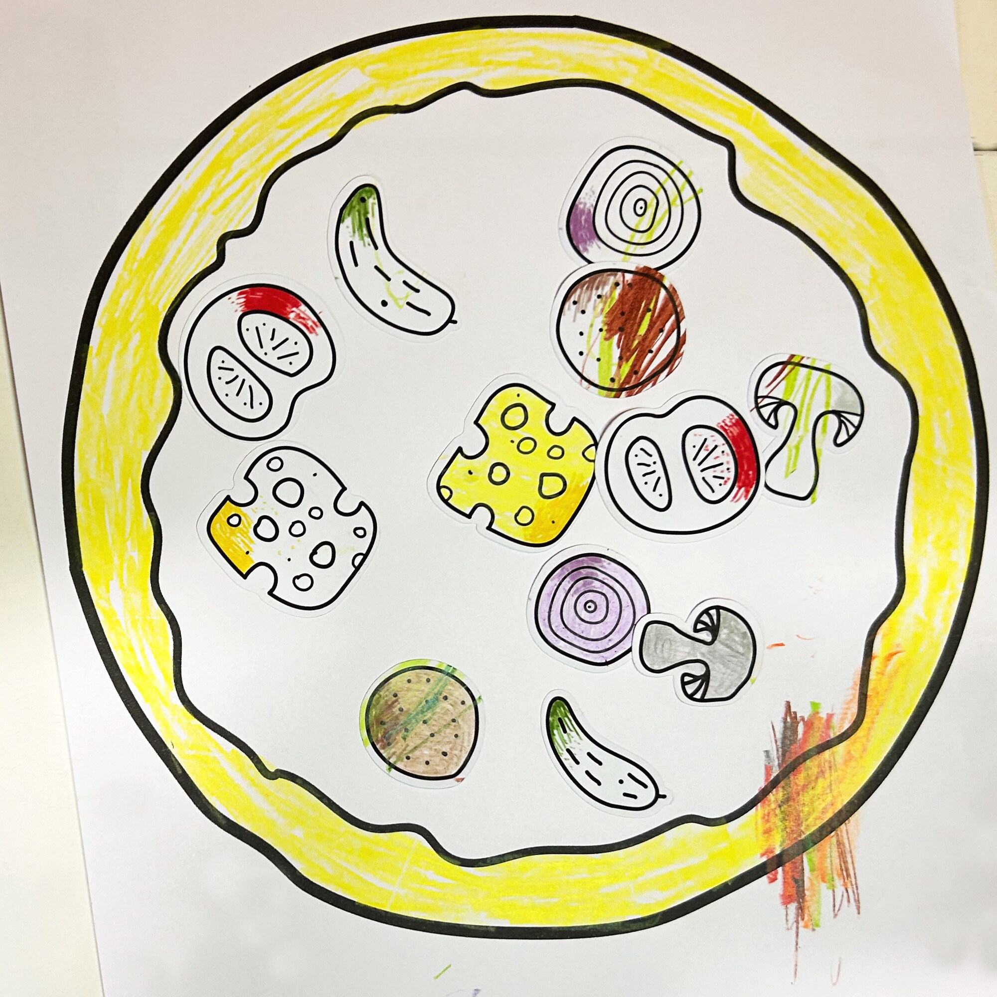 Coloring Sticker Sheet & FREE Printable Coloring Page for Kids, Create ...