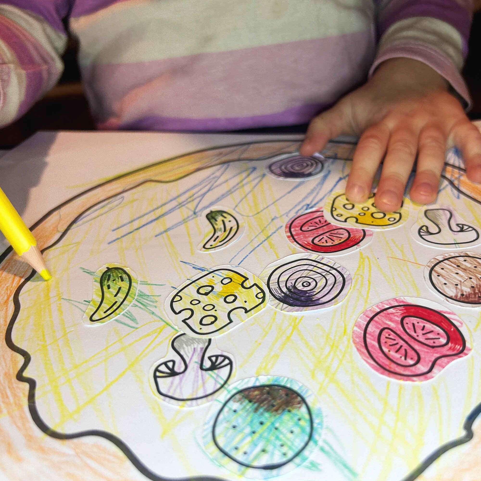 Coloring Sticker Sheet & FREE Printable Coloring Page for Kids, Create ...