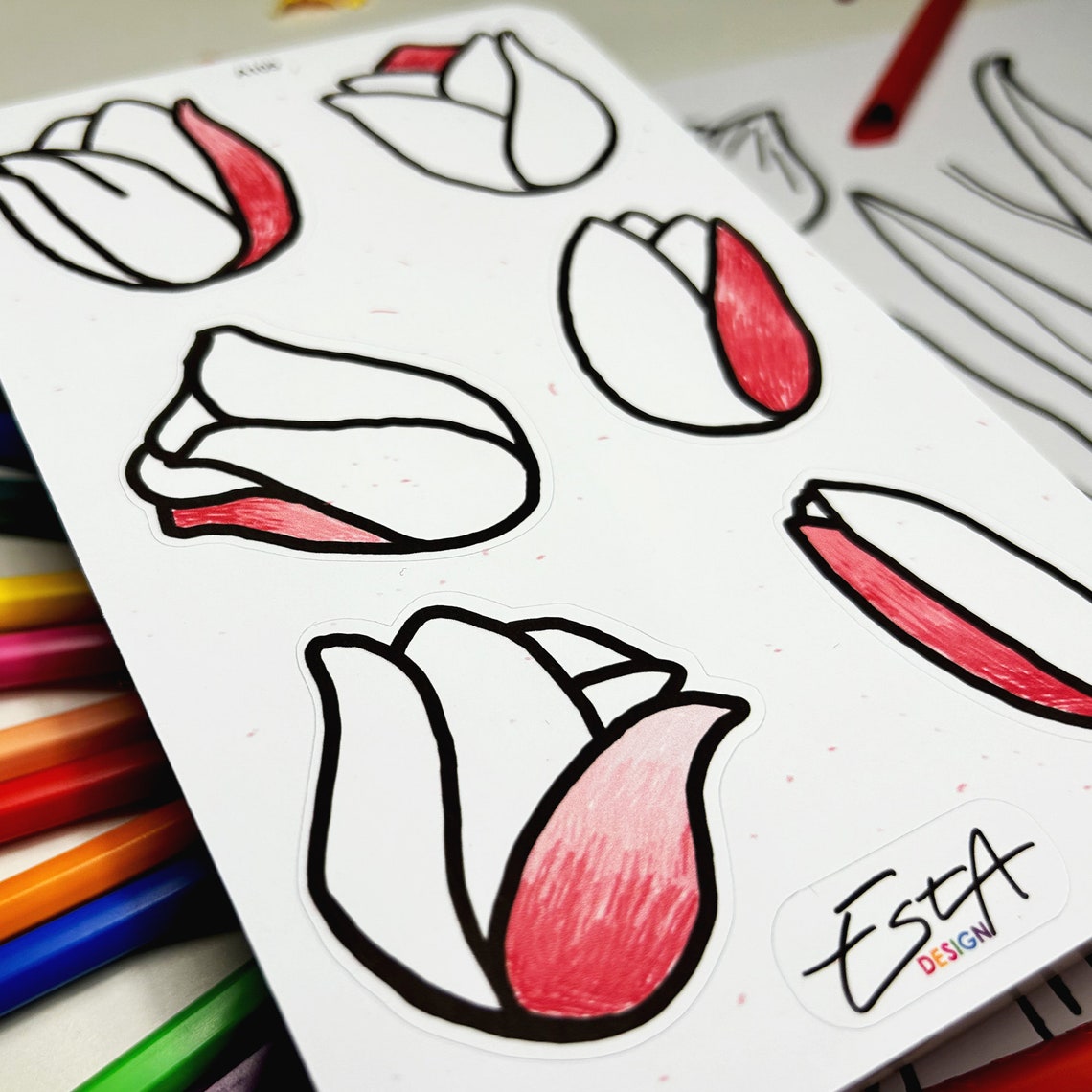 Coloring Sticker Sheet & FREE Printable Coloring Page for Kids, Nature ...