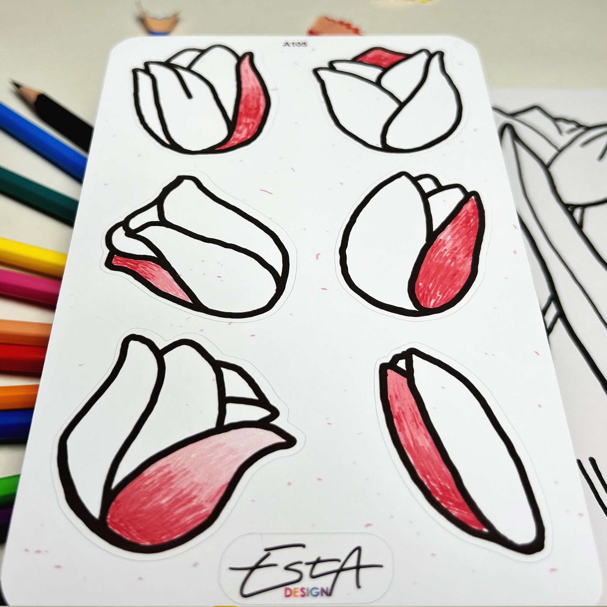 Coloring Sticker Sheet & FREE Printable Coloring Page for Kids, Nature ...