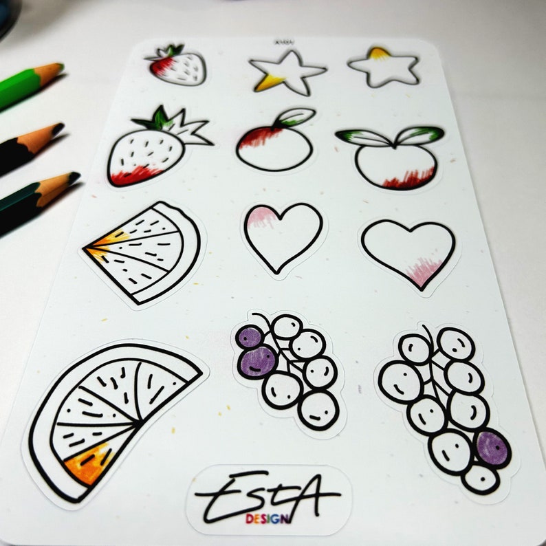 Coloring Sticker Sheet & FREE Printable Coloring Page for Kids, Cupcake ...