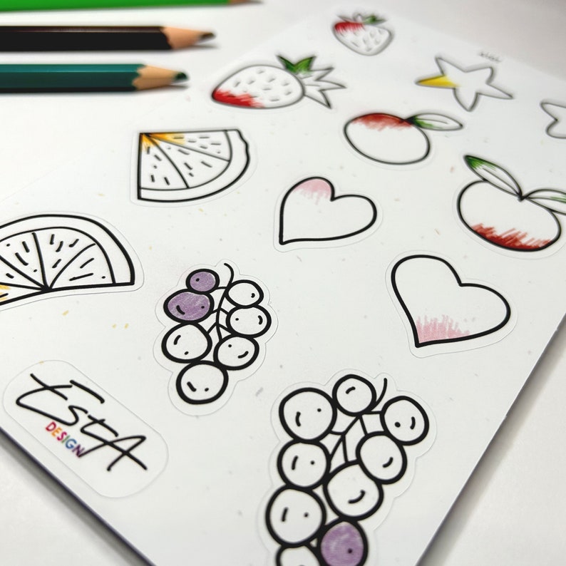 Coloring Sticker Sheet & FREE Printable Coloring Page for Kids, Cupcake ...