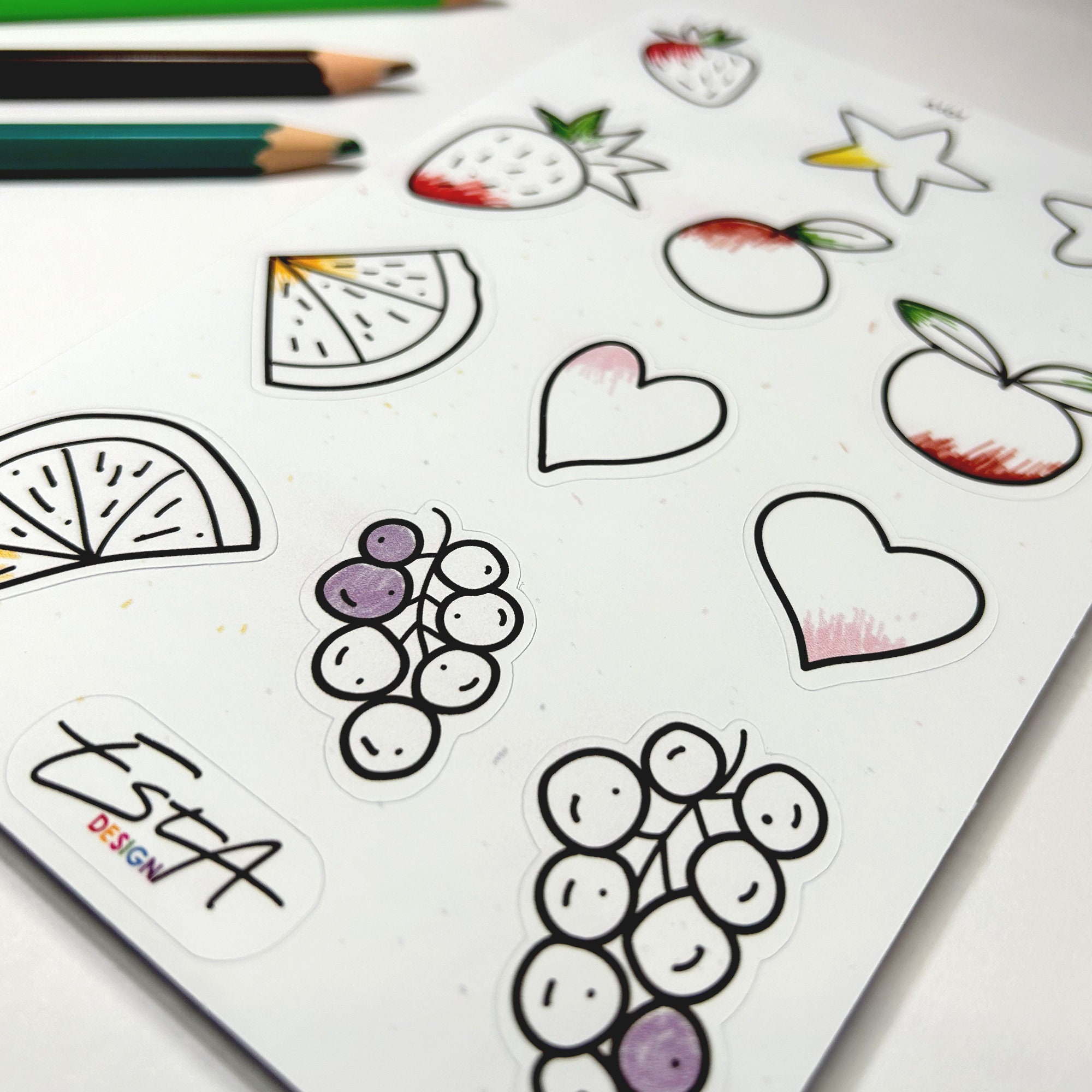 Coloring Sticker Sheet & FREE Printable Coloring Page for Kids, Cupcake ...