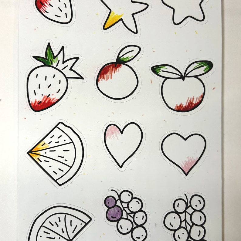 Coloring Sticker Sheet & FREE Printable Coloring Page for Kids, Cupcake ...