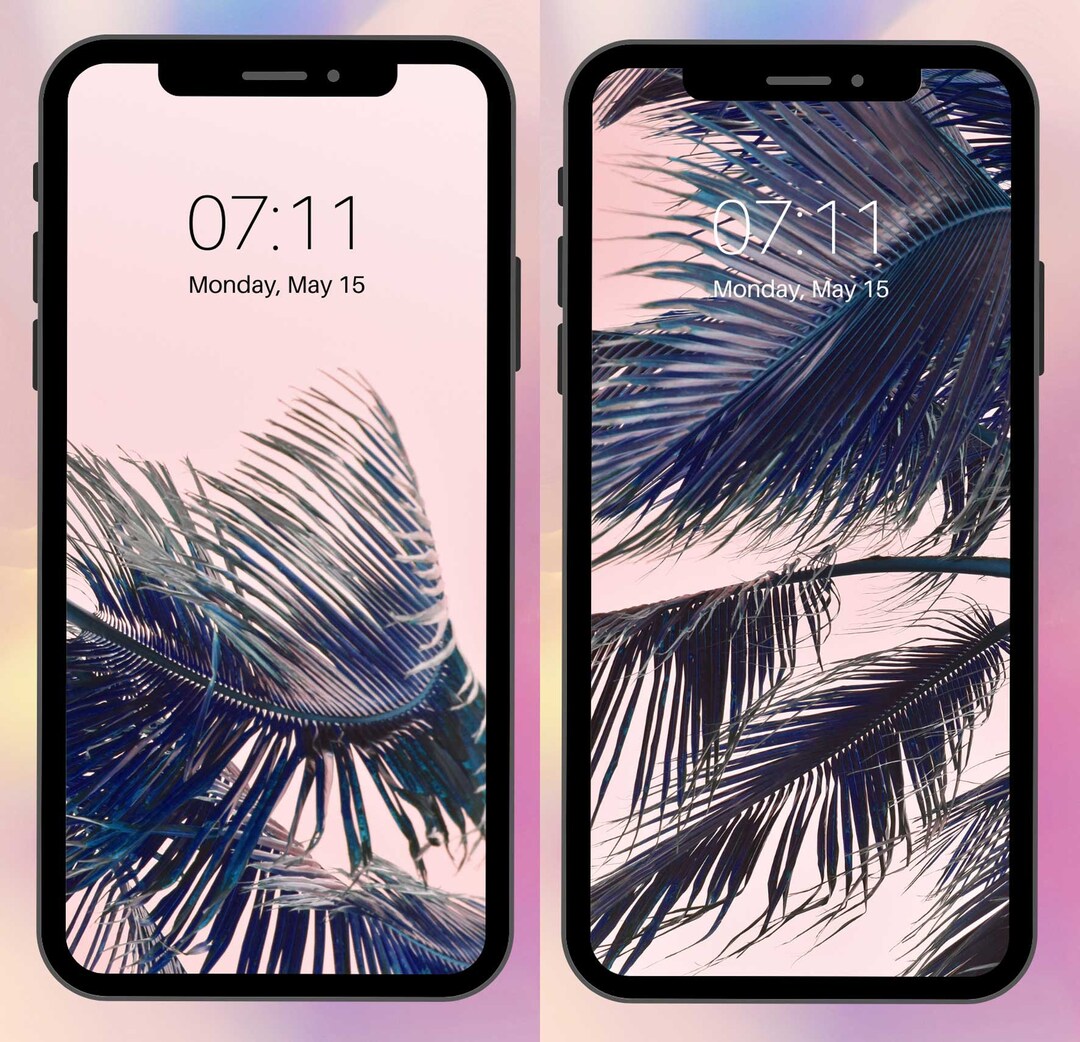 Palm Trees Phone Wallpaper, Modern Phone Lock Screen, Aesthetic ...