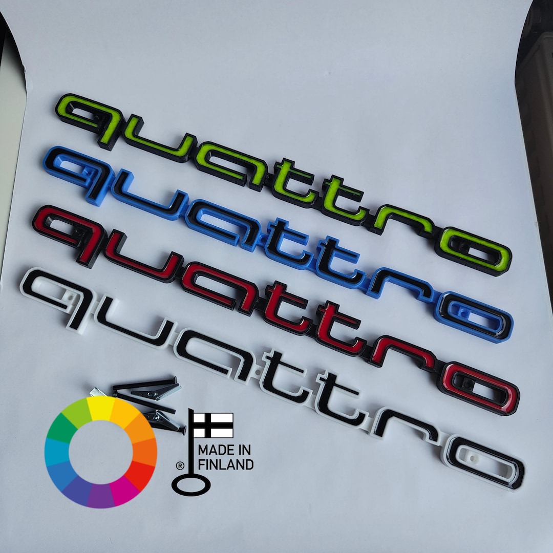 Custom Color Quattro Badge/emblem for Audi Rs-look Honeycomb Grill - Etsy