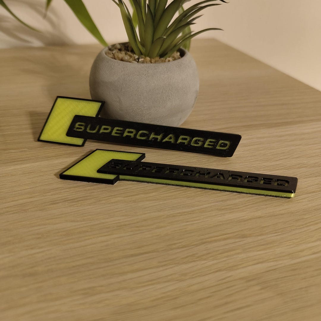 2pcs Audi Multicolor Supercharged, S-line Badge/emblem for the Side of ...
