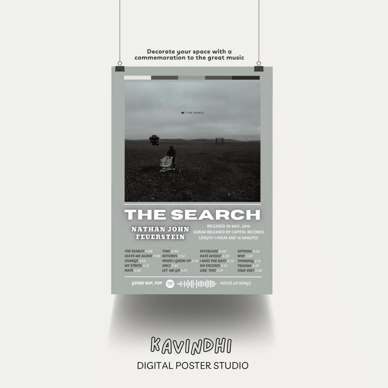 NF Posters, the Search Poster, NF, Album Cover Poster, Poster Print ...