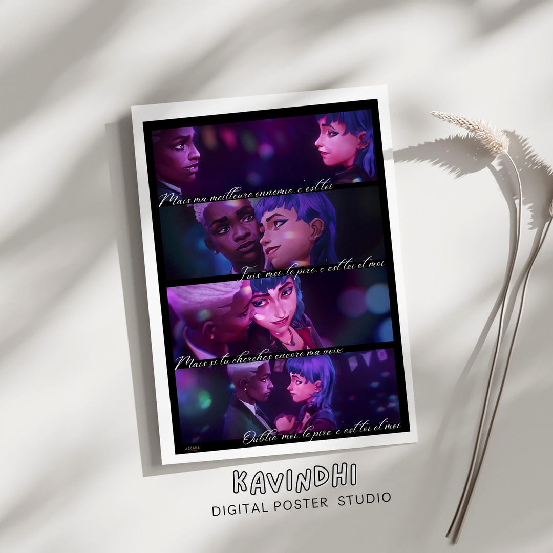 ARCANE POSTER, Powder and Ekko Scene, Arcane Room Decoration, Arcane ...