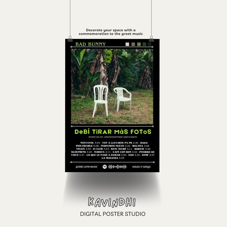 Bad Bunny Poster,debi Tirar Mas Fotos Album Poster, Bad Bunny Album ...