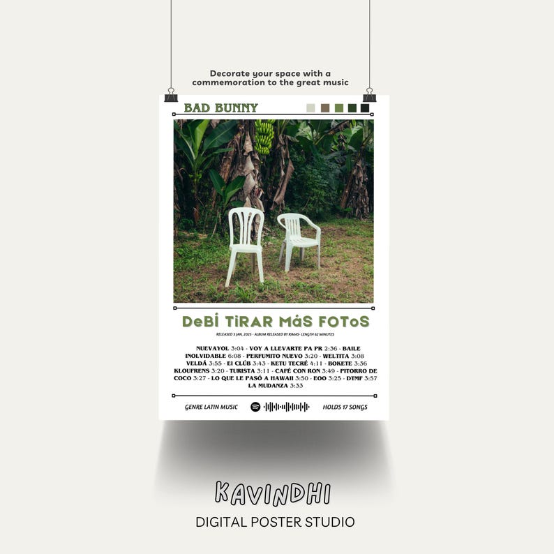 Bad Bunny Poster,debi Tirar Mas Fotos Album Poster, Bad Bunny Album ...
