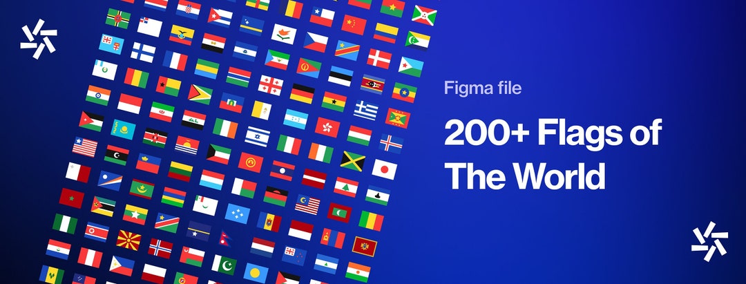 200 Flags Bundle figma and SVG Included - Etsy