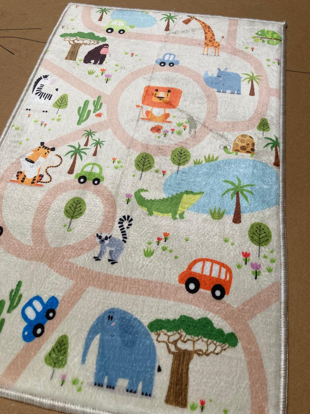 BF-019 Safari Cute Animals Children's Room Carpet, Play Mat, Children's ...