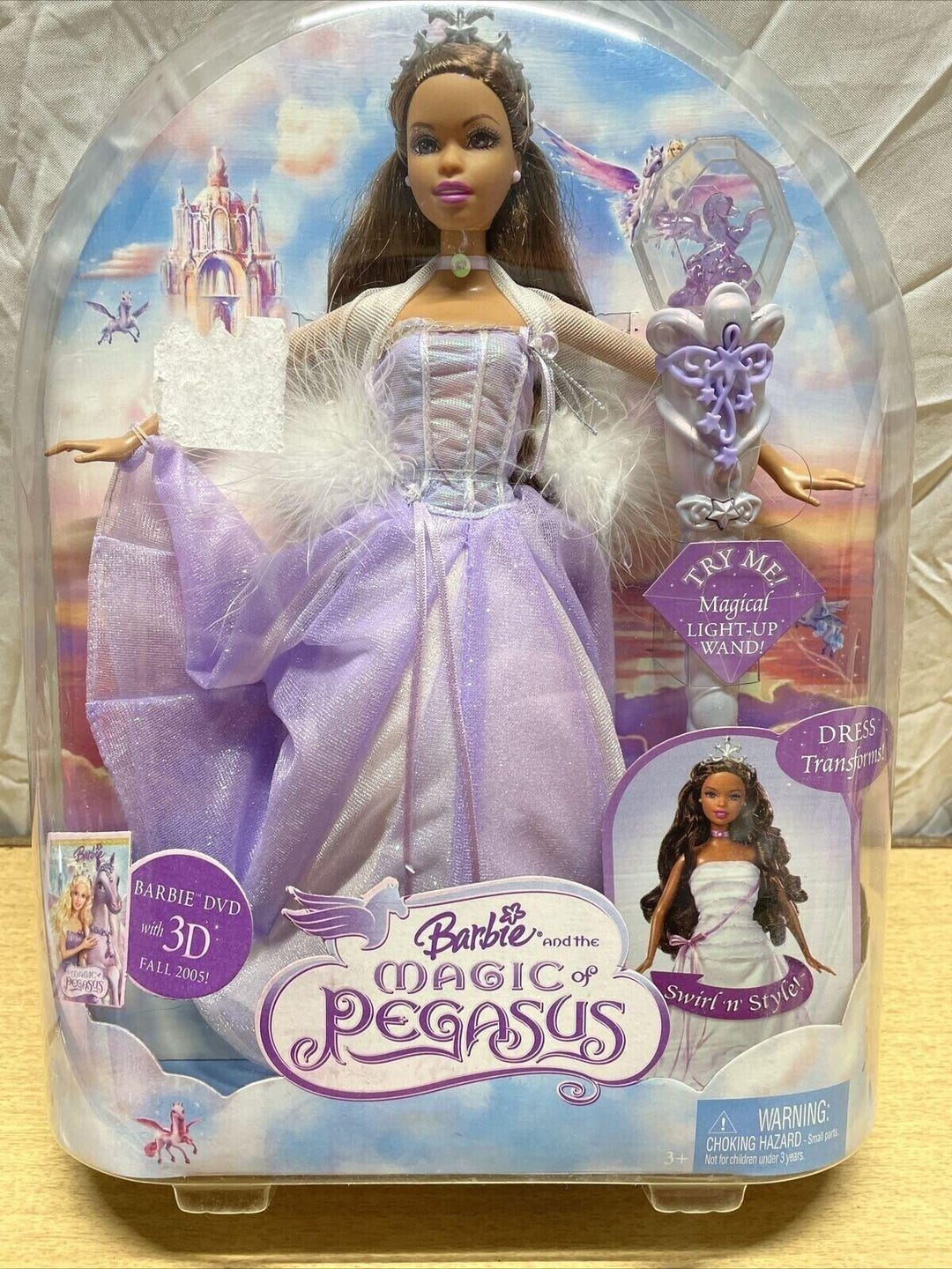 Princess Annika Barbie & Magic of Pegasus Doll 2005 Mattel W/ 3D DVD ...
