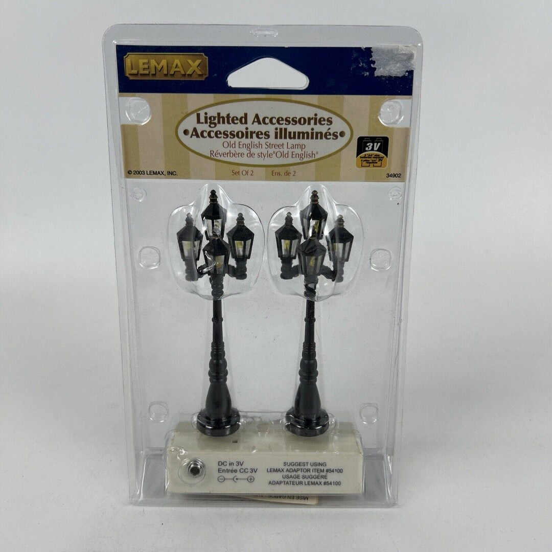 Lemax Village Collectibles Old English Street Lamp Set 2 34902A ...