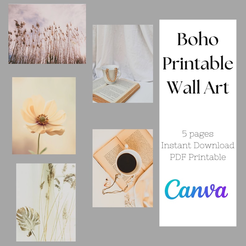 Boho Printable Wall Art - Etsy
