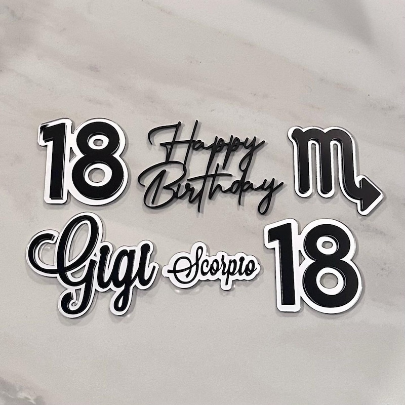 Acrylic Gold Cake Sign - Etsy