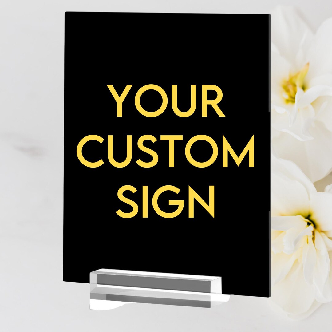 Custom 5x7 Acrylic Signs | Wedding Buffet | Buffet Signage | Catering ...