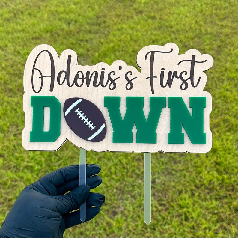 First Down Cake Topper - Etsy