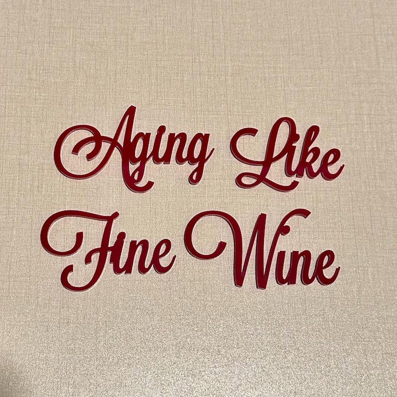 Aging Like Fine Wine Cake Charm | Fine Wine Cake Topper | Custom Cake ...