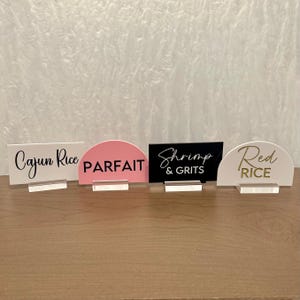 Acrylic Buffet Food Label Signs | Wedding Buffet | Buffet Signage ...