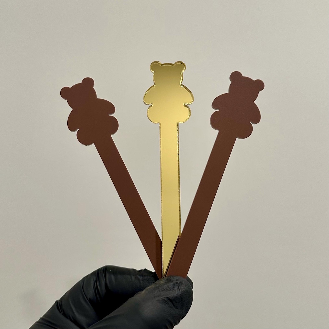 Teddy Bear Pop Sticks | Acrylic Popsicle Treat Sticks | Popsicle Sticks ...