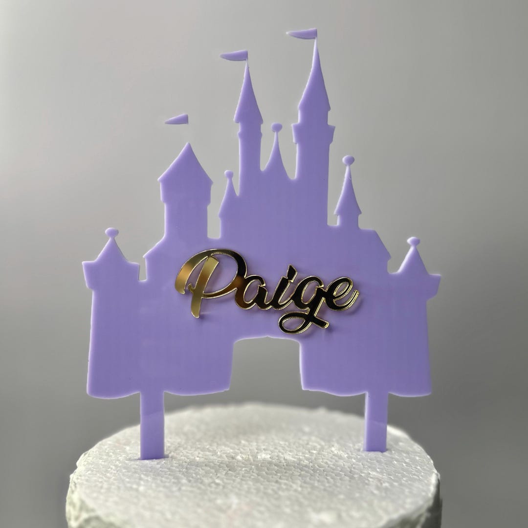 Castle Cake Topper Princess Birthday Party Custom Cake Toppers Princess ...