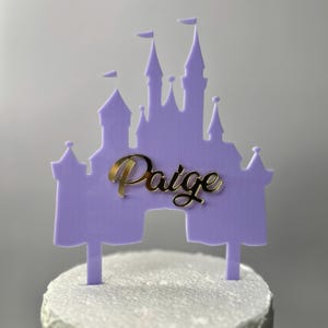 Princess Castle Cake Topper | Princess Castle With Name Toppers ...