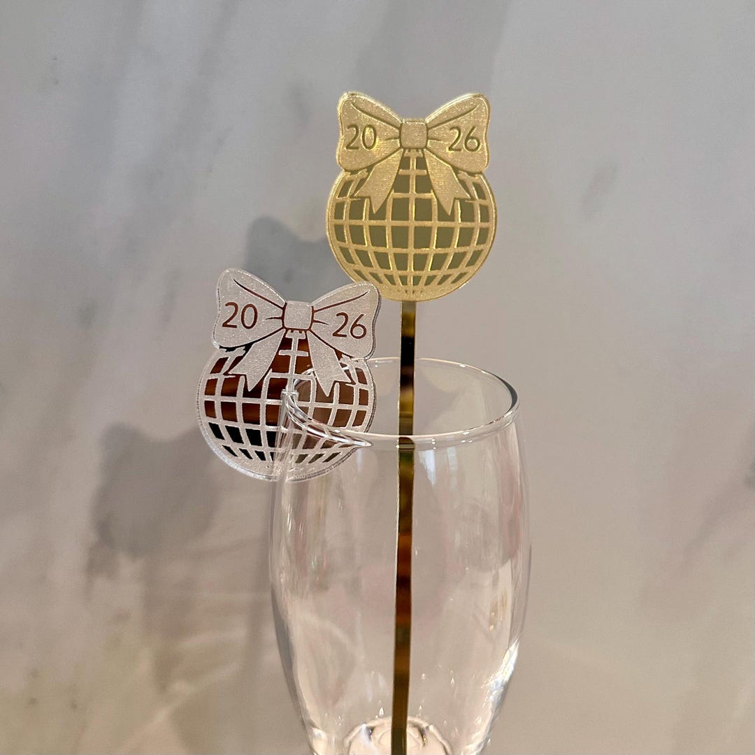 New Year Drink Tags & Stirrers | NYE Acrylic Cocktail Stirrers | New ...