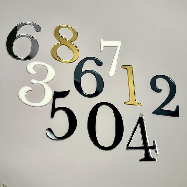 Gold Acrylic Numbers - Etsy