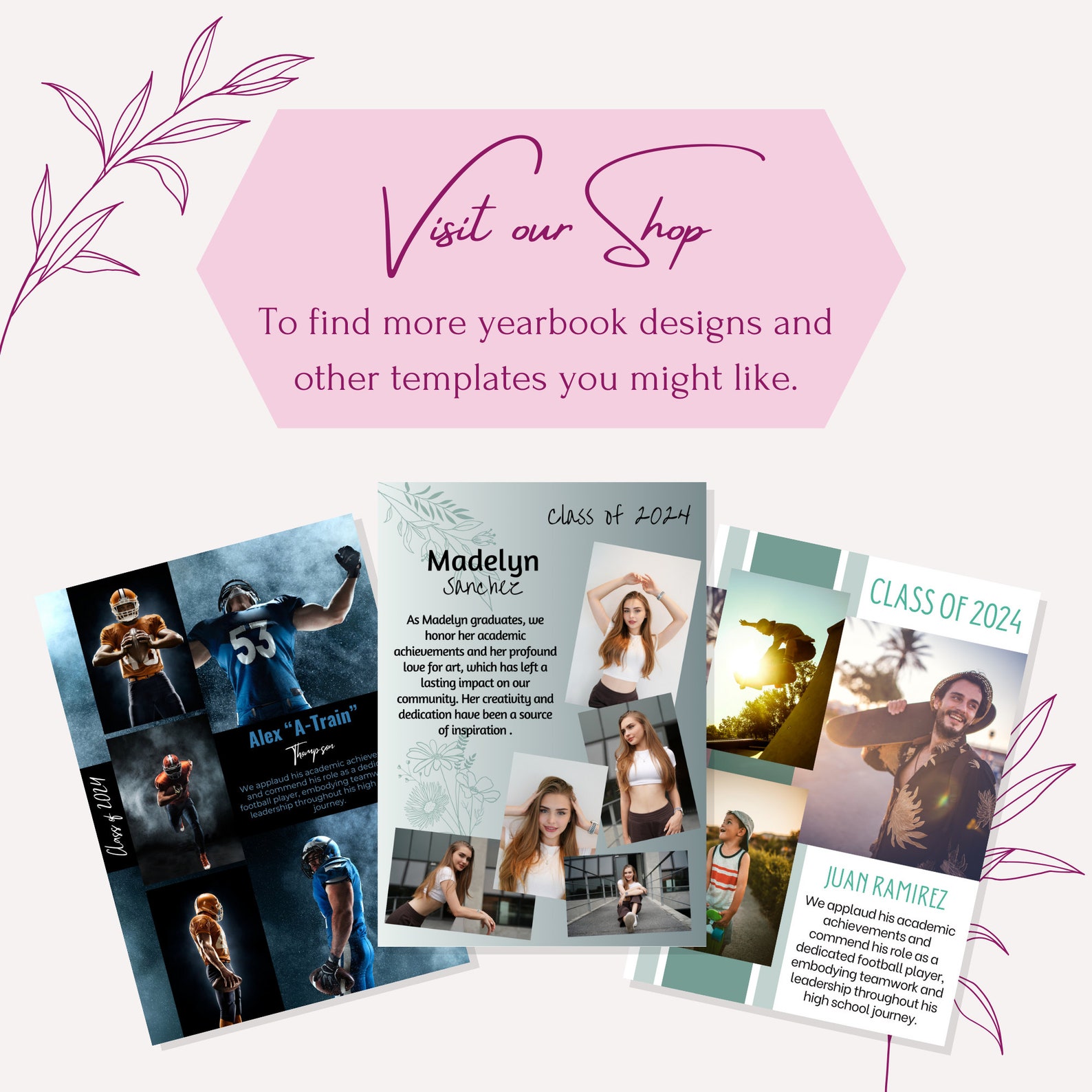 Editable Senior Yearbook Ad Template Customizable Quarter Half Full ...