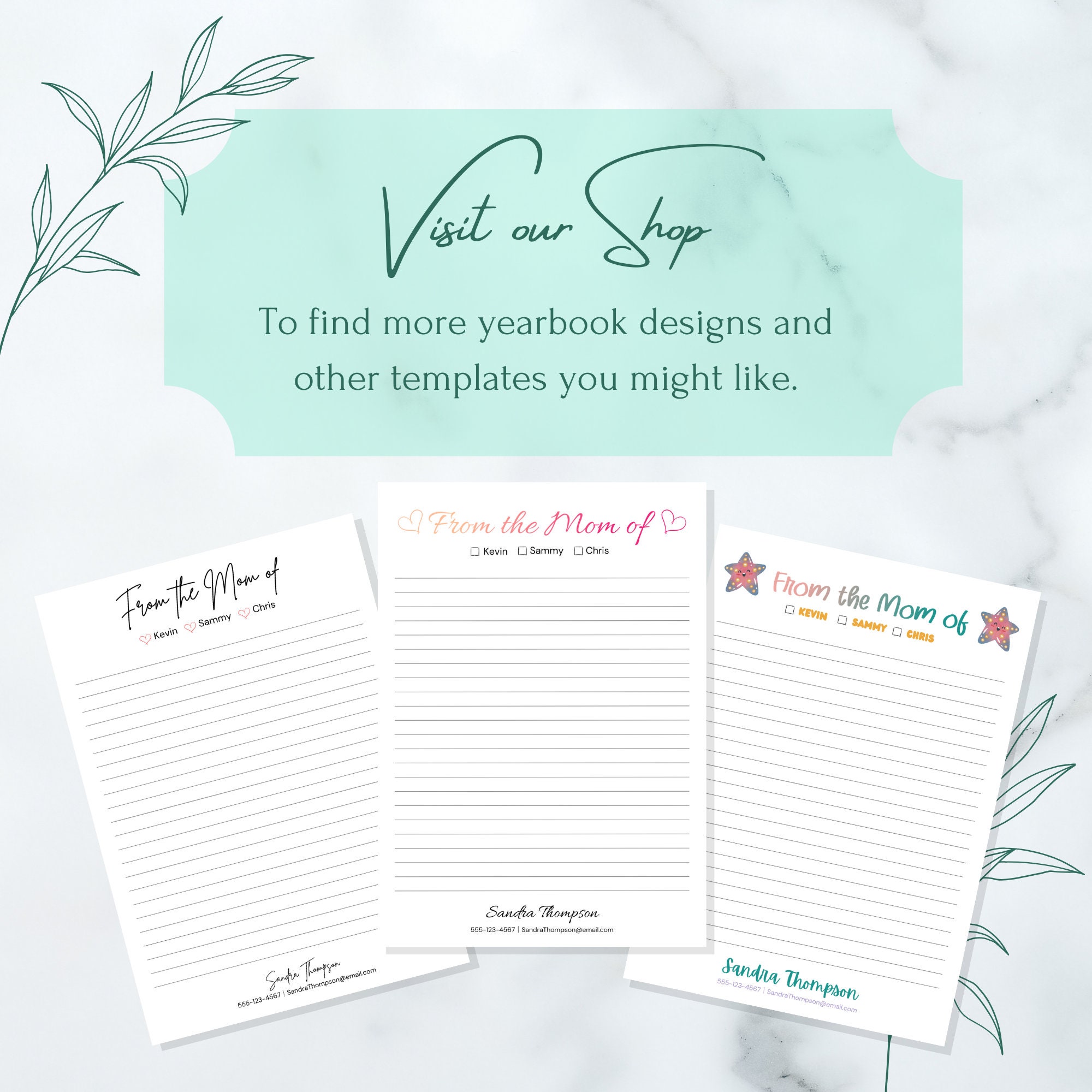 Printable Personalized Notepad Mom Editable Note to Teacher With Kids ...