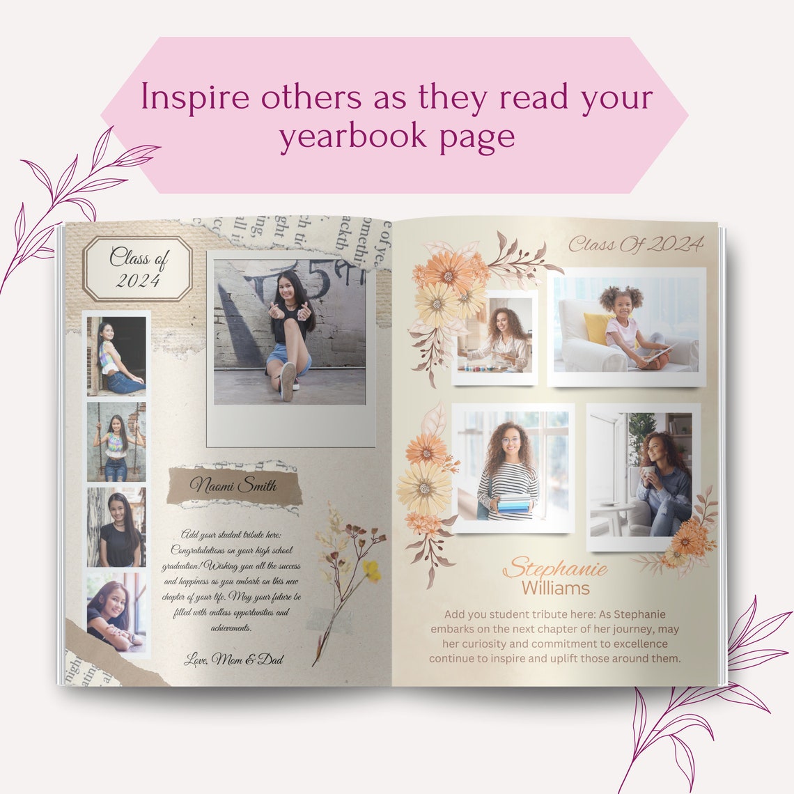 Editable Senior Yearbook Ad Template Customizable Quarter Half Full ...